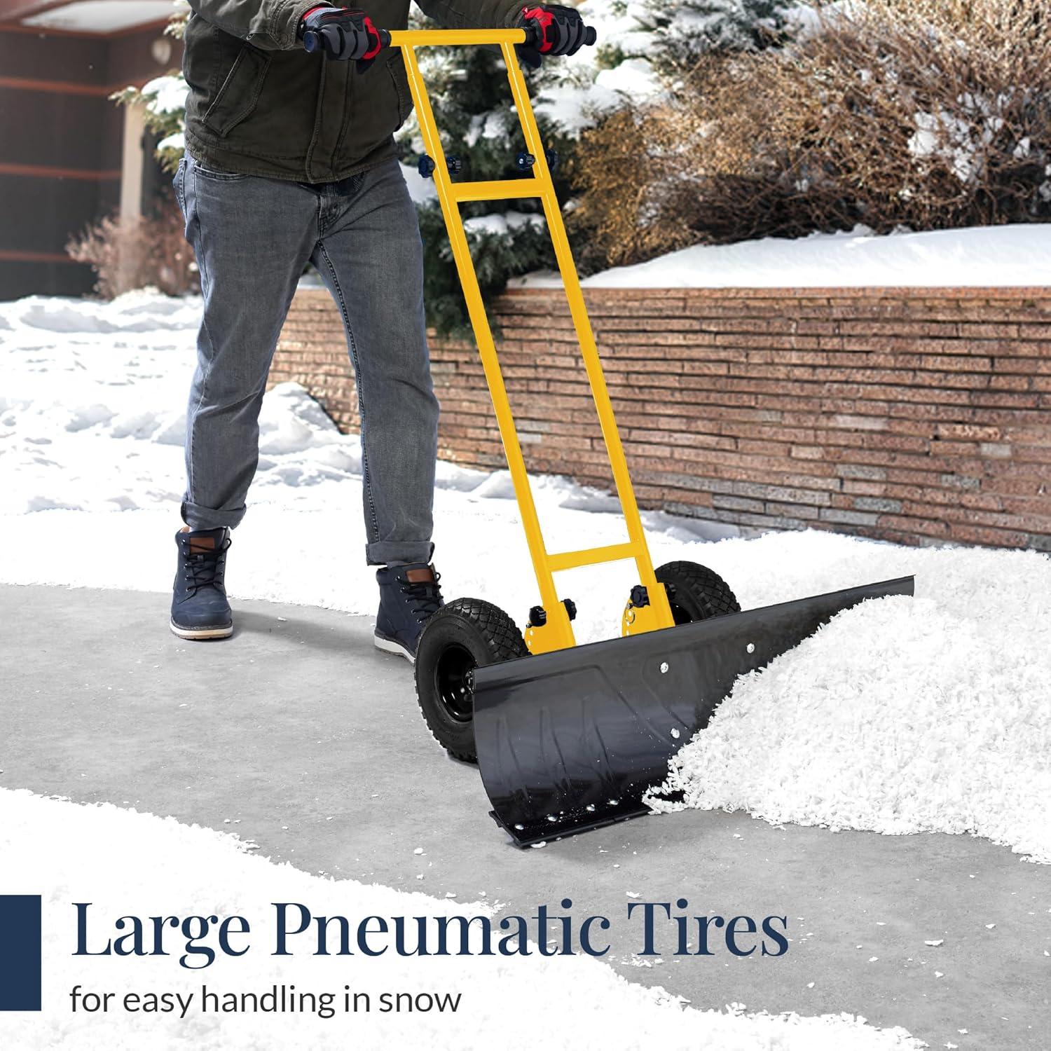 Best Choice Products 24in Heavy-Duty Snow Pusher Hand Plow for Snow ...