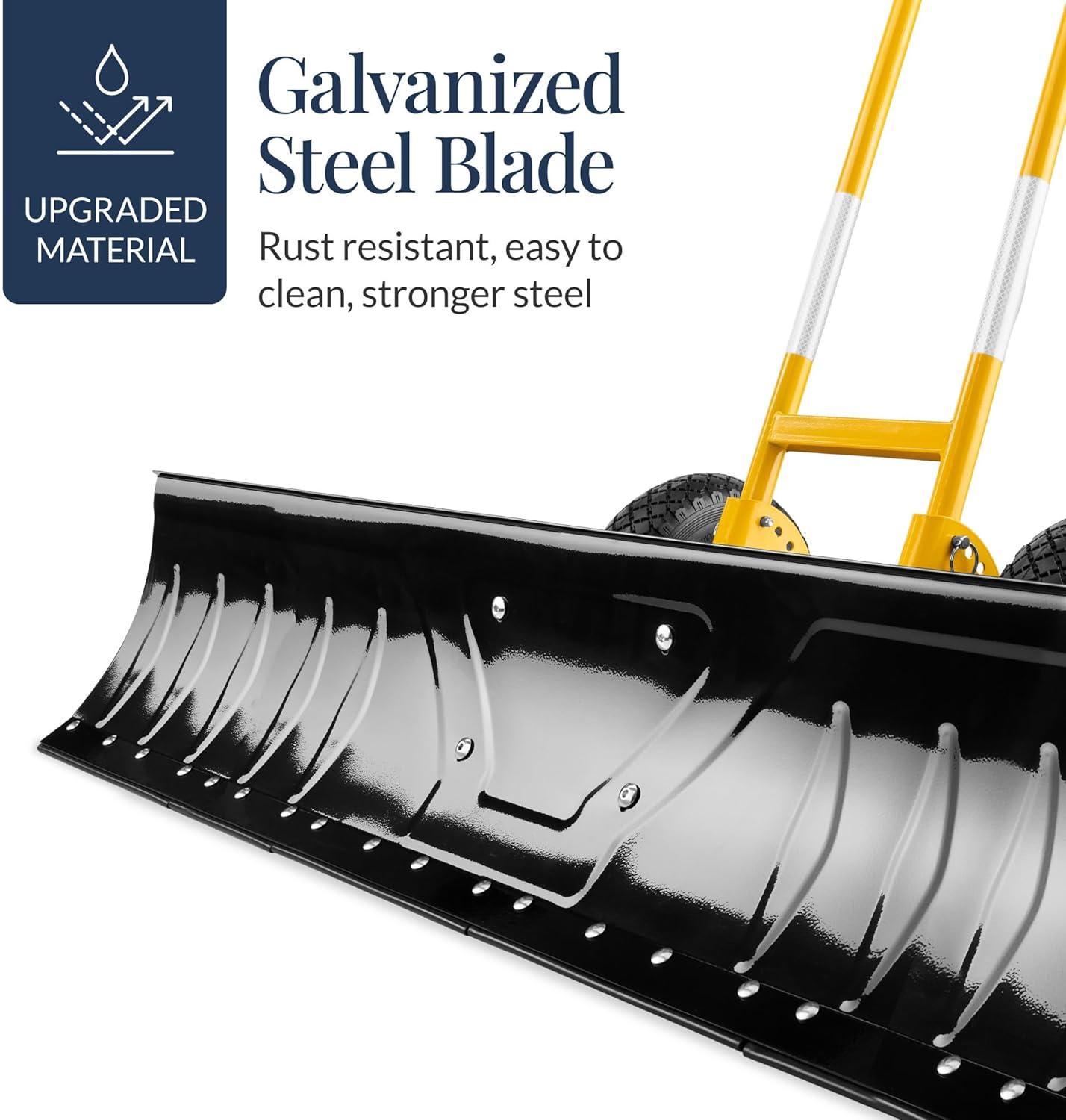 Best Choice Products 24in Heavy-Duty Snow Pusher Hand Plow for Snow ...